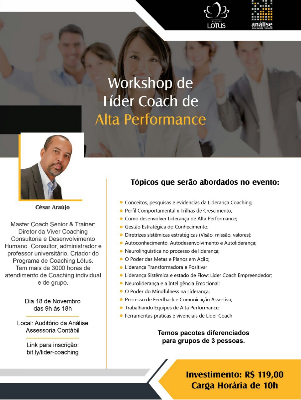 WORKSHOP LÍDER COACH DE ALTA PERFORMANCE