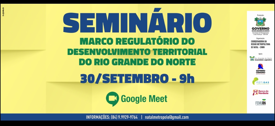 Seminário: Marco Regulatório do Desenvolvimento Territorial do RN